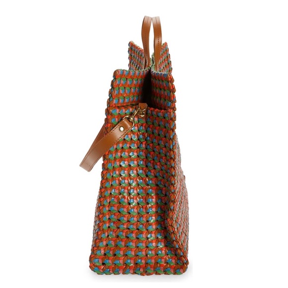 Clare V | Bags | Clare V Simple Woven Leather Tote Multi Rattan Nwt ...